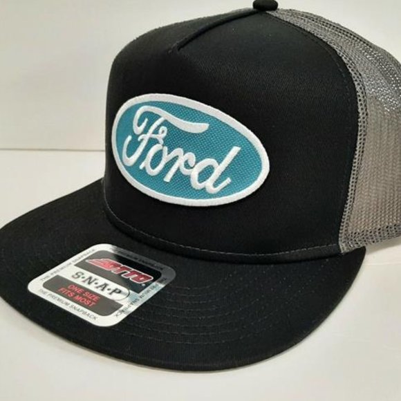 Accessories | Ford Retro Vtg Flat Brim Baseball Cap Embroidered Patch ...